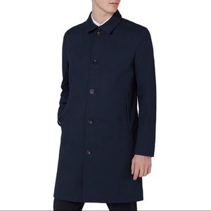 Jackets & Coats | Navy Blue Top Man Mac Coat | Poshmark